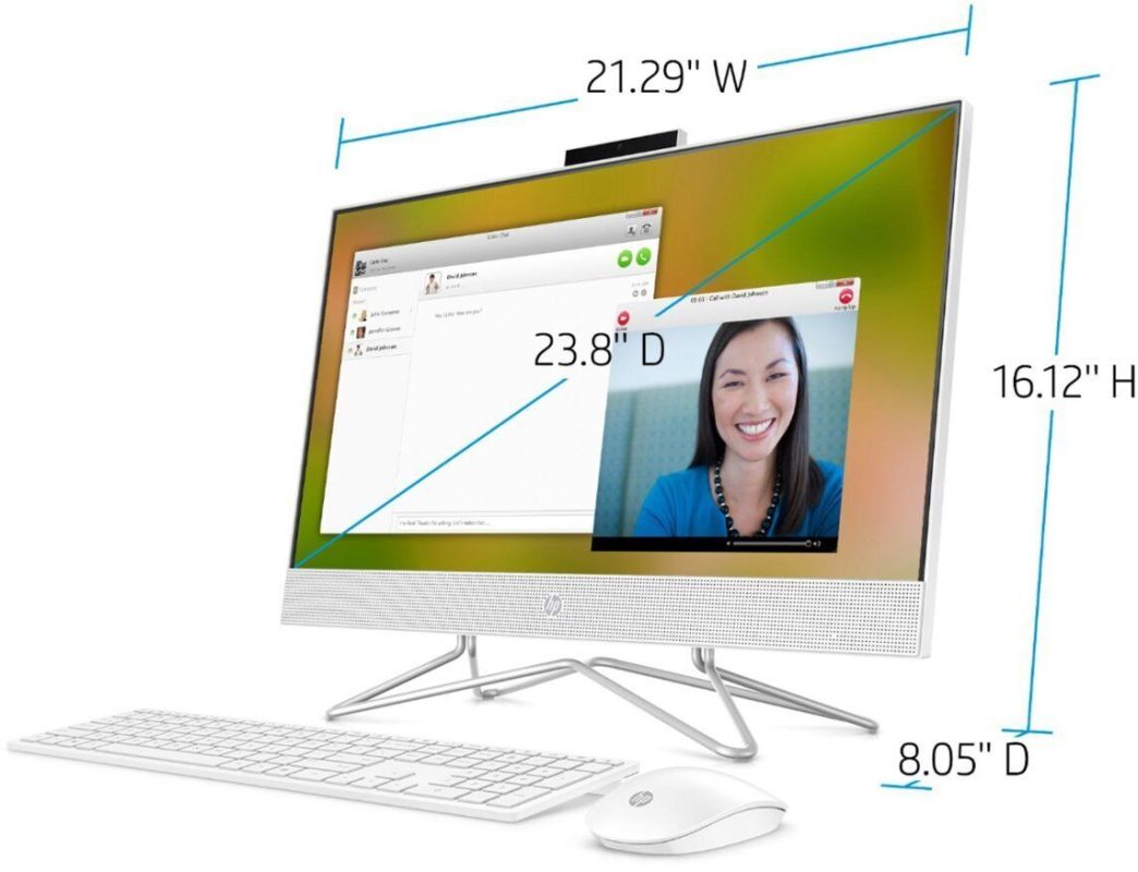 HP 24-DF1023 ALL-IN-ONE CORE i3 24" WHITE - Gamma Computers